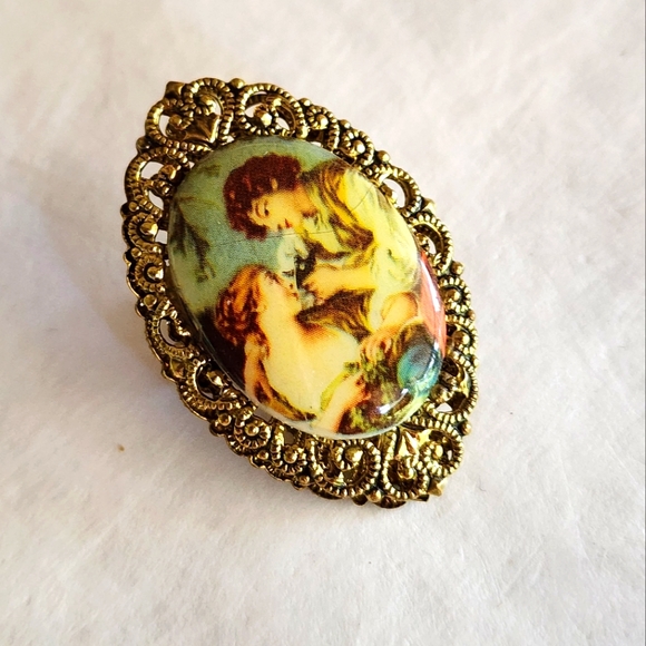 Western Germany | Jewelry | Western Germany Hand Painter Ceramic Lapel ...